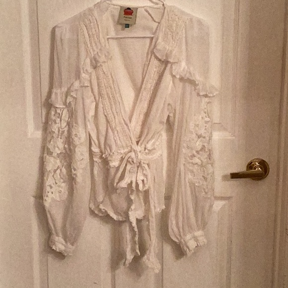 FARM Rio | Tops | Farm Rio White Blouse | Poshmark